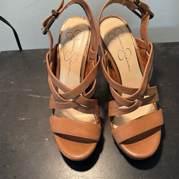 Jessica Simpson | Shoes | Jessica Simpson Tan High Heel Sandals | Poshmark